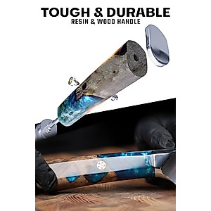 Dalstrong Nakiri Knife - 7 inch - Valhalla Series - 9CR18MOV High Carbon Steel - Vegetable Kitchen Knife - Celestial Resin & Wood Handle - Razor Sharp Asian Knife - w/Sheath