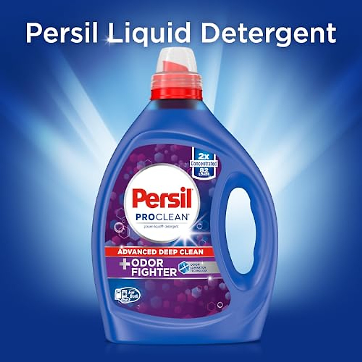 Persil Laundry Detergent Liquid, Odor Fighter with Odor Elimination Technology, High Efficiency (HE), 2X Concentrated, 82 Loads