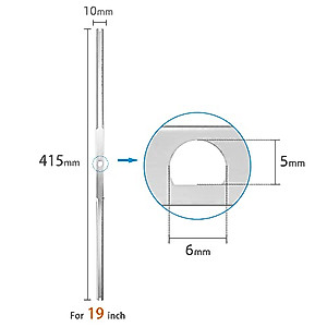 PROFECTUS 6-Pack 19" Leaf Bowl Trimmer Replacement Stainless Cutting Serrated 3 Straight Blades & 3 Serrated Blades