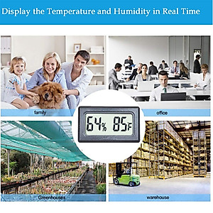 Veanic 4-Pack Mini Digital Thermometer Hygrometer Meters Gauge Indoor Large Number Display Temperature Fahrenheit (℉) Humidity for Home Office Humidors Jars Incubators Guitar Case