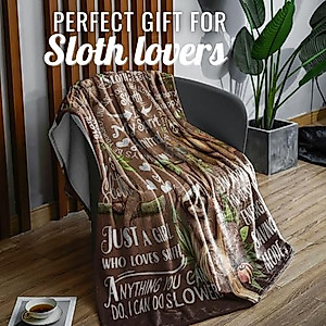 InnoBeta Sloth Gifts for Women, Sloth Throw Blanket, Sloth Flannel Blankets for Women, Girls, Teens, 50 x 65 Inches, Spirit Animal