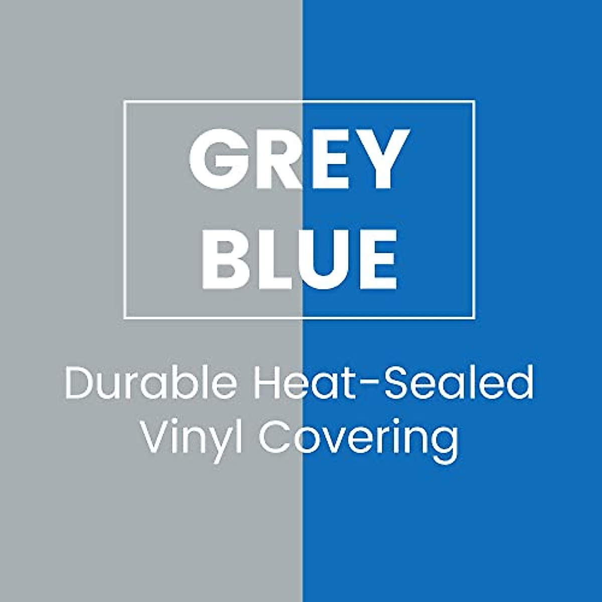 ECR4Kids Everyday Folding Rest Mat, 3-Section, 1in, Classroom Furniture, Blue/Grey