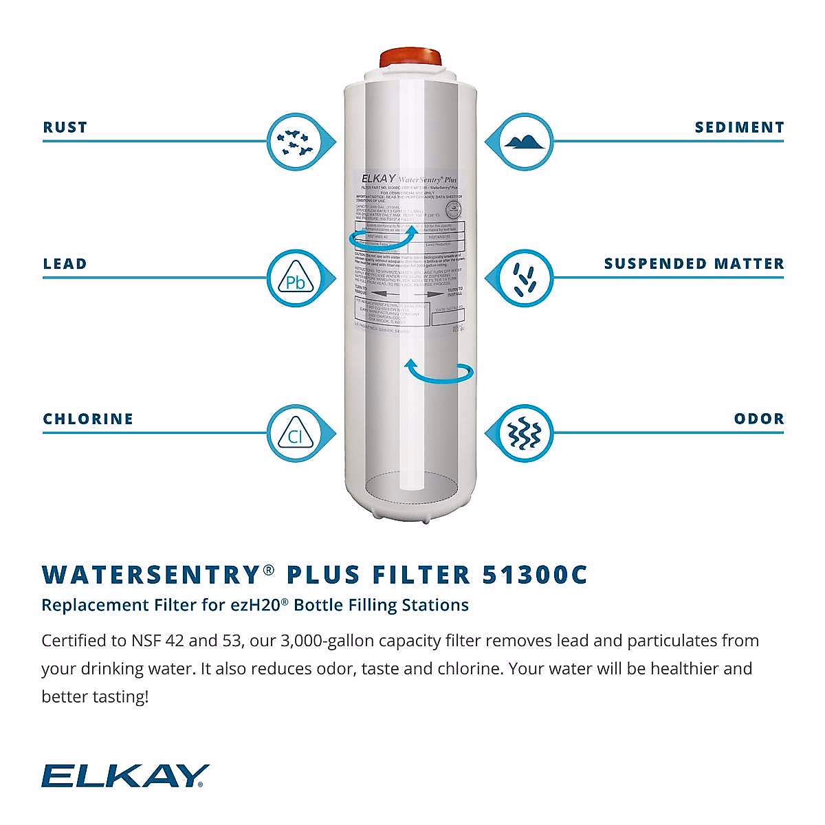 Elkay EZH2O Refrigerated Surface Mount Bottle Filling Station, Filtered, 8GPH, Stainless Steel