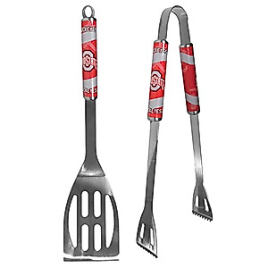 Siskiyou Sports NCAA Ohio State Buckeyes Unisex 2 pc BBQ Set and Bottle Opener, Team Colors, One Size