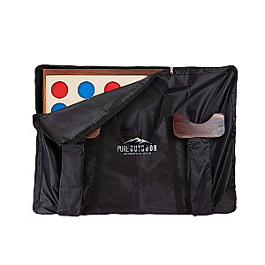 Monoprice Giant Four-in-a-Row - for Tailgating, Bbqs, Camping, Outdoor Events, and Much More - Pure Outdoor Collection, Wood, 34 x 26 x 4.25 inches