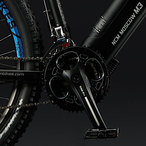 NCM 2022 Moscow M3 Electric Mountain Bike Adults e-Bike 500W Powerful Motor (750W Peak), 614Wh Removable Large Battery 70 Miles, 21 Speed, Disc Brakes, Suspension Fork, Front&Rear Light, 20MPH