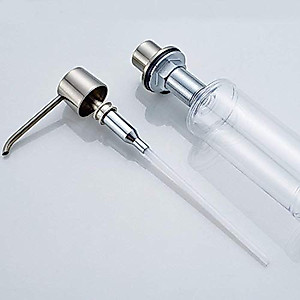 Fapully Commercial Kitchen Faucet Pull Down Sprayer with Soap Dispenser Brushed Nickel