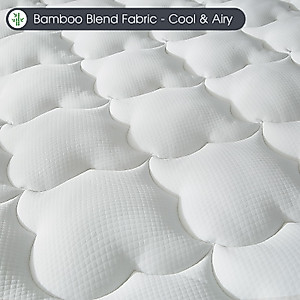 Powdion Pillow Top Mattress Topper Queen, Soft Plush Cooling Down Alternative Mattress Topper Queen for Back Pain,Thick Mattress Pad Bed Topper with 8-21" Deep Pocket