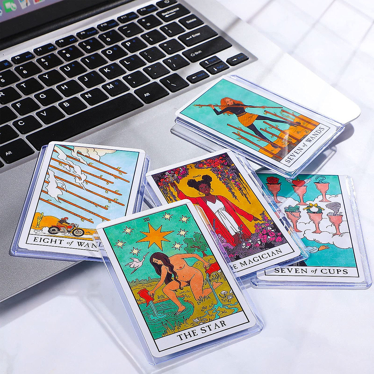 Hard Plastic Card Sleeves Trading Card Holder Baseball Card Sleeves Card Protector Holder for Baseball Card, Football Cards, Gaming Cards 3 x 4 Inch (200 Pieces)