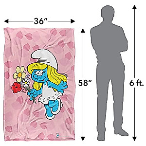 The Smurfs Blanket, 36"x58" Smurfette Silky Touch Super Soft Throw Blanket