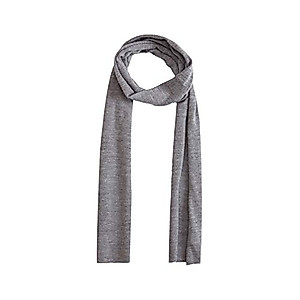 EURKEA 100% Merino Wool Winter Soft and Cozy Scarf for Men, Medium Grey, Free Size