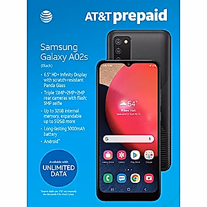 Samsung Galaxy A02s Smartphone, 32GB Storage, AT&T Unlocked - Black (Renewed)