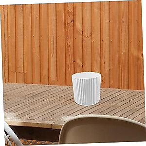 Didiseaon Kitchen Trash Can Bins Garbage Cans for Kitchen Mini Trash Can Bedroom Trash Can Kitchen Table Garbage Container Waste Bin Plastic Small Trash Can Household Simple White