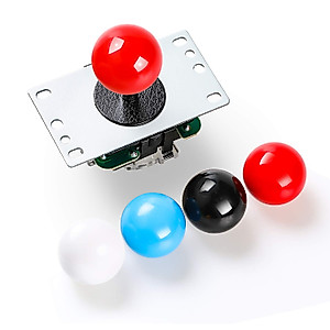 Easyget 4-Player LED DIY Arcade Kit - 4X Zero Delay LED USB Encoder + 4X Joystick + 40x LED Arcade Buttons for PC, Windows, MAME, Raspberry Pi (4P-LED-KIT, Mixed Color Kit)