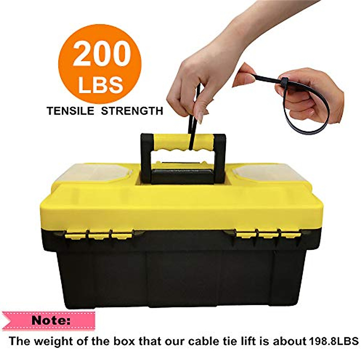 36 Inch Ultra Heavy Duty Zip Ties,50 Piece Multi-Purpose UV Cable Ties with 200 Pounds Tensile Strength