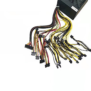 rovjk Mining Power Supply 1800W Support 8 GPU Cards for PSU (110V-220V), Suitable BTC ETH ETC ZEC ZCASH DGB XMR Miners (with Cord Supply)