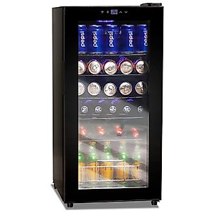 Anukis 3.2 Cu.Ft Beverage Refrigerator Cooler with Touch Control, Auto Defrost Beer Fridge/Removable Shelves for Home&Office