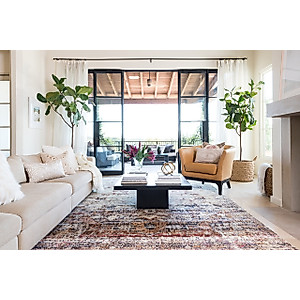 Loloi Anastasia Rug Slate & Multi 5'-3" x 7'-8" Area Rug– Ornate & Traditional Designed Area Rugs for Living Room, Bedroom, Entryway & Hallway, No Shed High Traffic Area Home Decor Rug