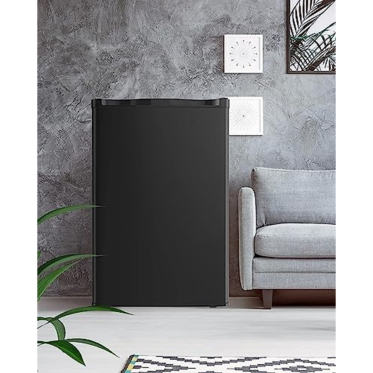 Anpuce 4.5 Cu. Ft Compact Refrigerator-Mini fridge Upright Freezers for Dorm, Garage, Camper, Basement, or Office, Single Door Black