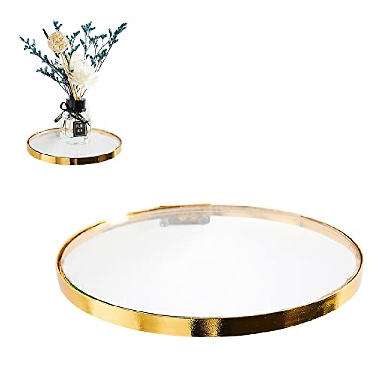 Flocovers Circular Design Small Wall Shelves,Glass Shelf Display Shelf Flexible Use of Wall Space,Floating Shelf for Bedroom, Living Room, Bathroom, Kitchen, Office and More