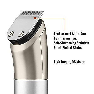 ConairMAN MetalCraft Cordless Lithium Ion Powered High Performance Metal All-in-1 Beard Trimmer for Men