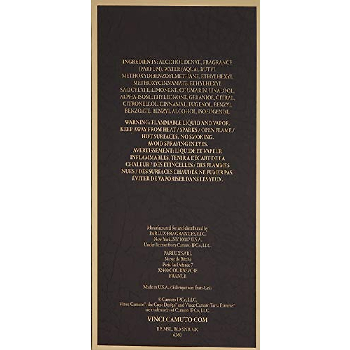 Vince Camuto Terra Extreme Eau de Parfum Spray Cologne for Men, 3.4 Fl Oz