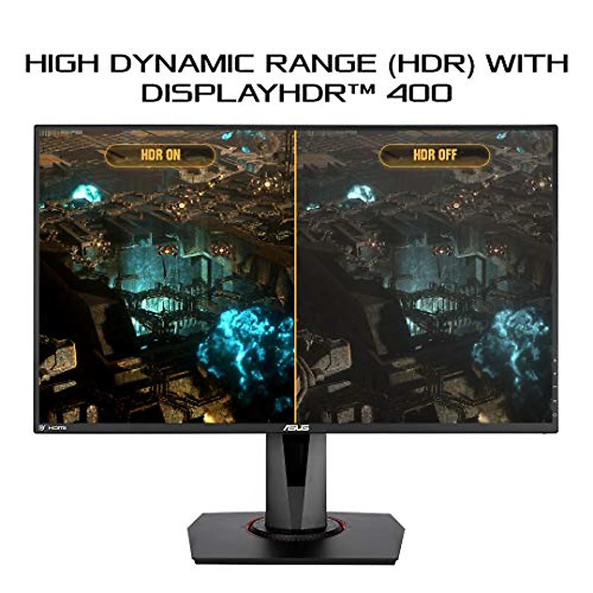 ASUS TUF Gaming VG279QM 27” HDR Monitor, 1080P Full HD (1920 x 1080), Fast IPS, 280Hz, G-SYNC Compatible, Extreme Low Motion Blur Sync (ELMB SYNC), 1ms, DisplayHDR 400,, BLACK