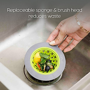 Full Circle Sinksational Sink Strainer with Stopper, Green