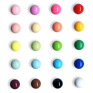 VNthings Fridge Magnets Spherical Muliticolor Refrigerator Office Magnet for Calendars Whiteboards Maps Resin Fun Decorative Decoration 20 Pack
