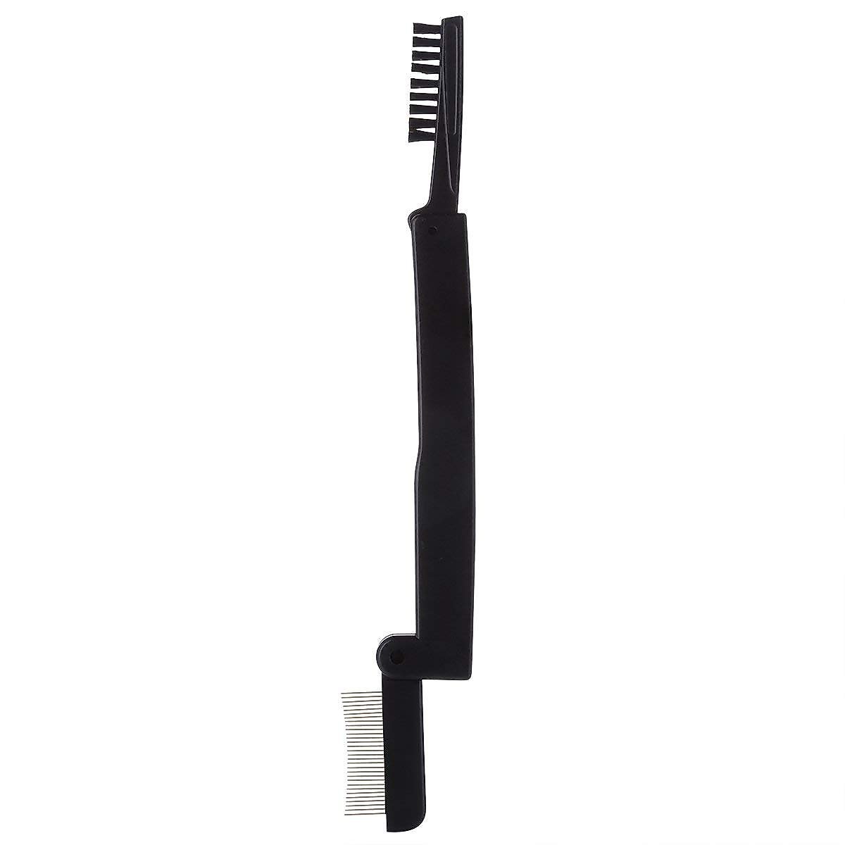 Dual-Sided Folding Mascara and Brow Grooming Tool - Lash Separator, Applicator, and Compact Eyebrow Brush