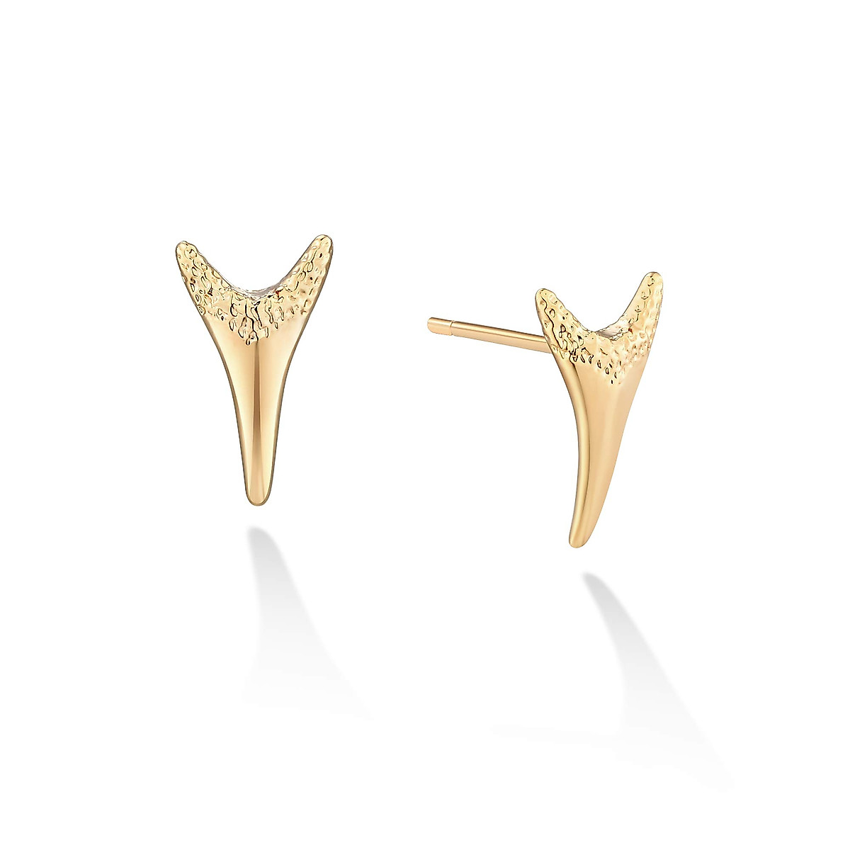 VACRONA Gold Flower Stud Earrings for Women 14K Gold Plated Cartilage Piercing Tiny Evil Eye Chain Stud Earrings Cubic Zirconia Cherry Blossom Women Jewelry Gifts