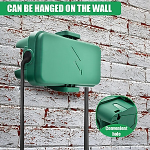 Hrensaw Small Weatherproof Electrical Connection Box, Outdoor Electrical Box,Waterproof Extension Cord Covers for Timers, Extension Cables, Holiday Lights,7.87 x 3.93 x 3.15inch,Green