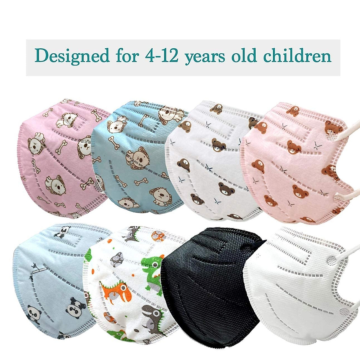 G-BOX Children's 5-Layer Disposable Particulate Respirators (25-pcs, Individually Wrapped) (Plain White)