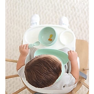 otterlove Silicone Bib – 100% Pure Platinum LFGB Baby Bibs with No Fillers – Wide Food Catching Pocket – Easy Clean – Mess Proof – Dishwasher Safe – BPA & Phthalate Free (2 Bib Pack - Sage & Sand)