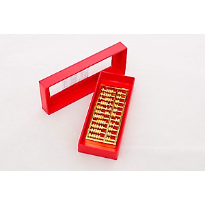 Brass Statu BRABUD Mini Copper Abacus Decoration Chinese Calculator Math Calculating Tool for Kids Adult Collection WQ018
