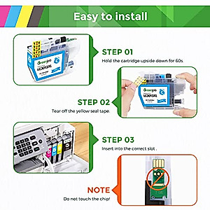 Greenjob LC3013 LC3011 Compatible Ink Cartridge Replacement for Brother LC3013 LC3011 LC-3013 Compatible with MFC-J491DW MFC-J497DW MFC-J895DW MFC-J690DW (1 Black, 1 Cyan, 1 Magenta, 1 Yellow).