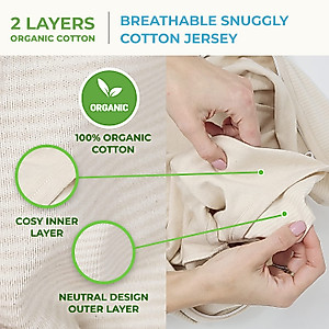 LALAME Organic Cotton Wearable Baby Blanket 1 TOG Sleep Sack |Swaddle Sleeping Bag - Machine Washable | Age 2 to 36 Months