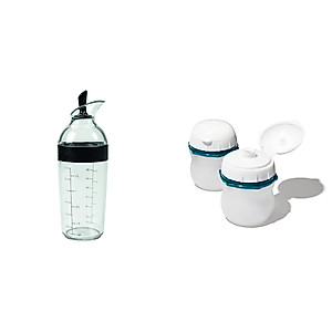 OXO Good Grips Salad Dressing Shaker and Prep & Go Leakproof Silicone Squeeze Bottles Bundle