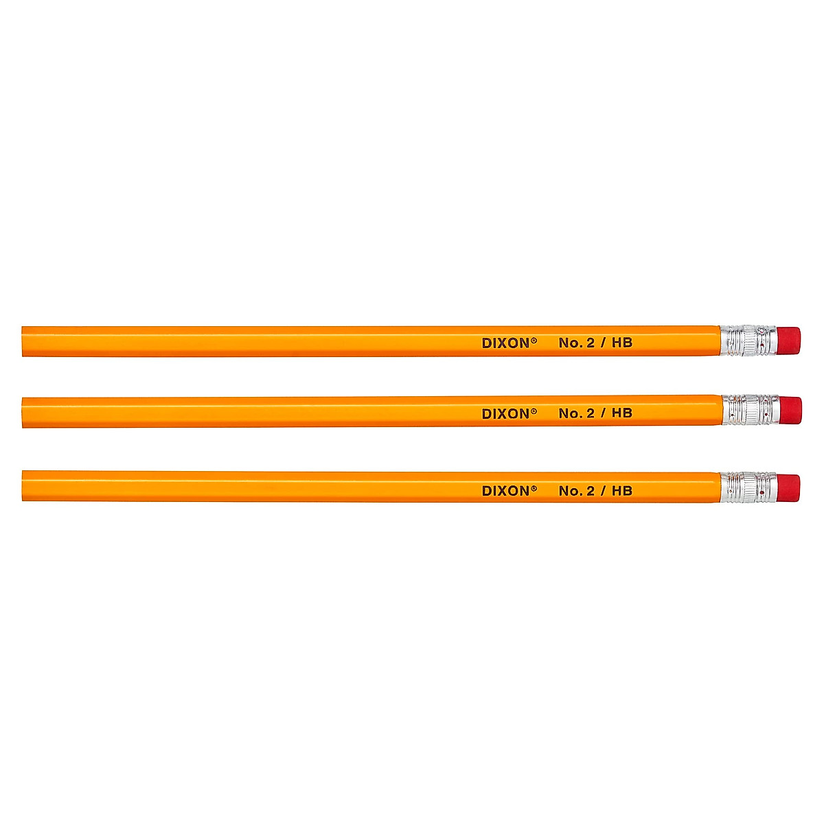 Dixon No. 2 Yellow Pencils, Wood-Cased, Black Core, #2 HB Soft, 12-Count (14402)
