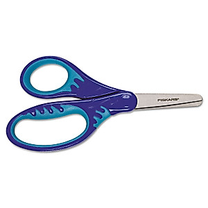 Fiskars 194220 Back to School Supplies, Kids Scissors Softgrip Blunt-tip, 5 Inch, Color Received May Vary