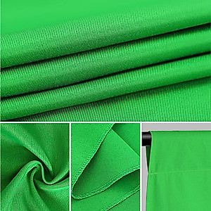 CPLIRIS 10x20ft Green Screen Backdrop for Photography, Chromakey Large Green Screen Pure Polyester Collapsible Green Fabric for Photoshoot, Game Live Steaming，Video Conference