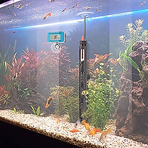 Kinbo Aquarium Heater 300 Watt Submersible Fish Tank Heater Adjustable Temperature with Diving Thermometer and Protective Case Suction Cup