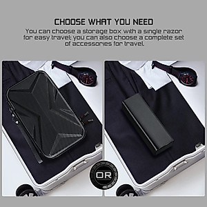 Nacuwa Hard Travel Case for Philips Norelco OneBlade QP2520, QP2530, QP2620, QP2630 Hybrid Electric Trimmer, Shaver Organizer Protective Cover Storage Bag (Black)