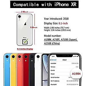 ZVE Case for Apple iPhone XR, 6.1 inch, Wallet Case with Crossbody Strap Credit Card Holder Slot Handbag Purse Wrist Zipper Strap Case Cover for Apple iPhone XR 6.1 inch - Black