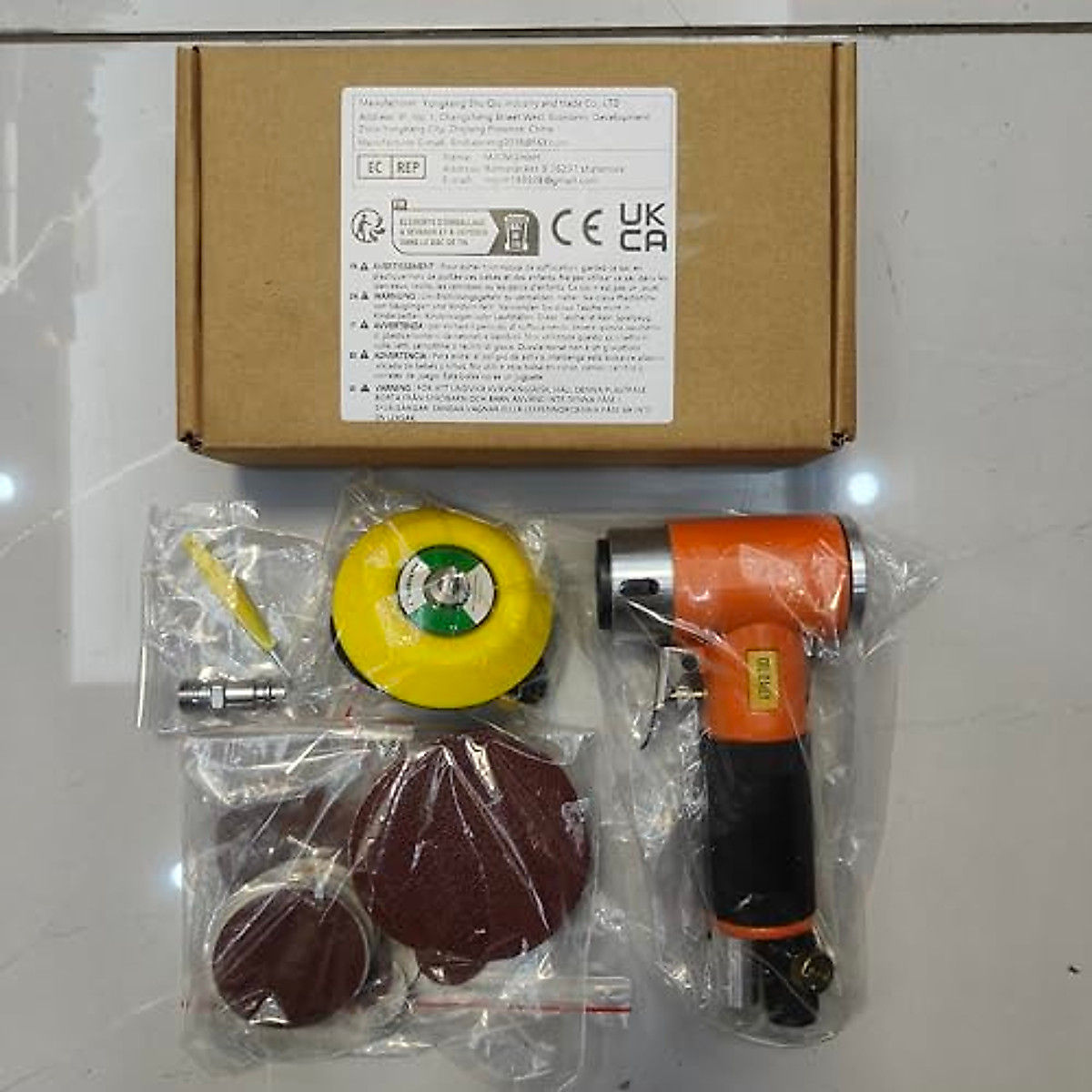 SI FANG® Mini Air Sander 1" 2" 3", Air Sanders for Auto Body Work 20,000RPM High Speed Mini Polisher, Pneumatic Sander, Polishing/Sanding Kit 51 PCS