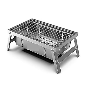 TAMYID Charcoal Grills, Camping Grill Stove Portable Outdoor Charcoal Household Folding BBQ Wood Stove Picnic Detachable