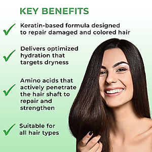 Kashmir Keratin Enriched Conditioner Hydrating Sulfate Paraben Free For All Types Of Hair &Dry Damaged Hair NEW PRESENTATION (32 Fl. Oz)