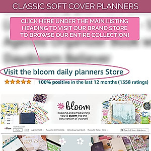bloom daily planners 2023 Calendar Year Day Planner (January 2023 - December 2023) - 5.5” x 8.25” - Weekly/Monthly Agenda Organizer Book with Stickers & Bookmark - Purple Crystal