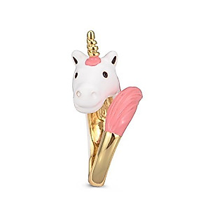 Exquisite 18K Gold Plated Hand Painted Unicorn Ring With Gift Box