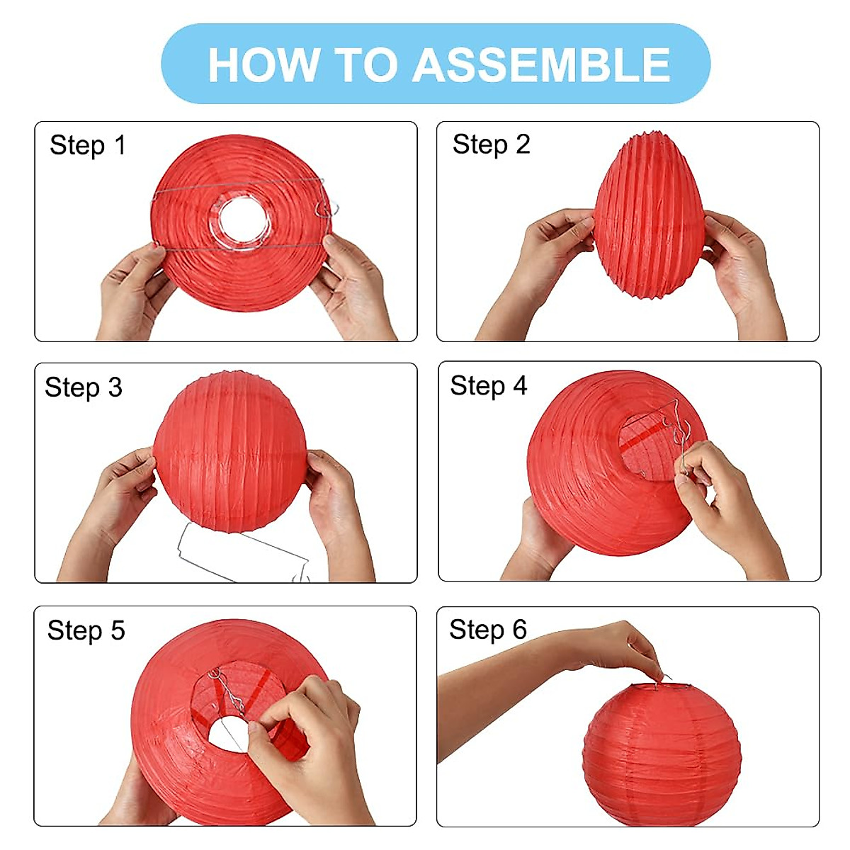 BEISHIDA 16 Pcs Blue White Round Paper Lanterns Decorative Hanging Asia Chinese Japanese Paper Lanterns Lamp for Birthday Wedding Baby Bridal Shower Home Decor Party Decoration